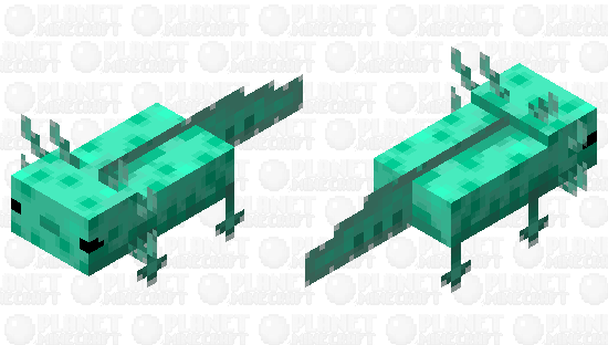Ocean Themed Axolotl {HD} Minecraft Mob Skin