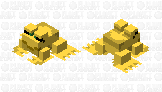 Golden Poison Dart Frog Minecraft Mob Skin