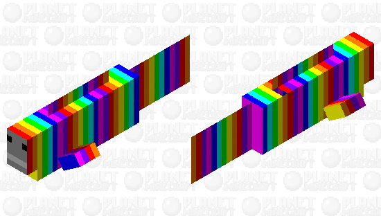Rainbow Cod Minecraft Mob Skin