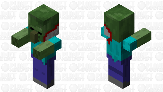 Zombie Villager (Minecraft Alpha Legacy) Minecraft Mob Skin