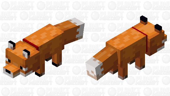Tamed Red Fox (JAVA) Minecraft Mob Skin