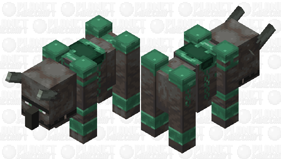 Weathered Copper Ravager Minecraft Mob Skin