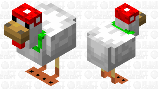 Christmas chicken Minecraft Mob Skin