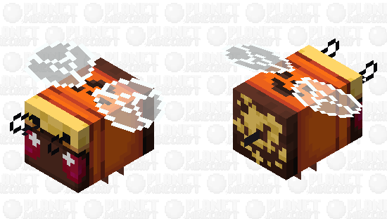 Angry Nectar Bee Fall Sweater Minecraft Mob Skin