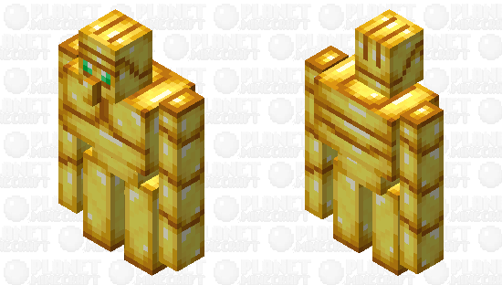 Gilded Golem V3 Minecraft Mob Skin