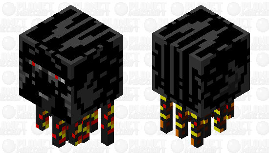 czarny diabeł ghast Minecraft Mob Skin