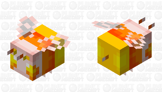 Candy Corn Bee Minecraft Mob Skin