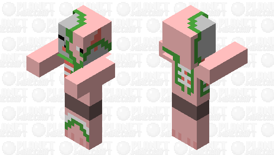 Bare Bones Zombie Pigman Minecraft Mob Skin