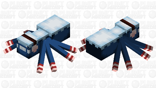 Snowy Spider Minecraft Mob Skin