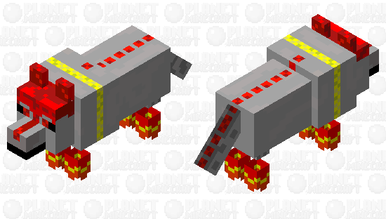 robot dog red Minecraft Mob Skin