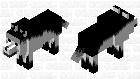 Grey Wolf Minecraft Mob Skin