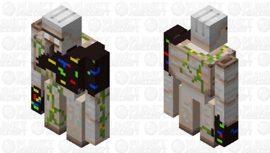 Curupted iron golem Minecraft Mob Skin