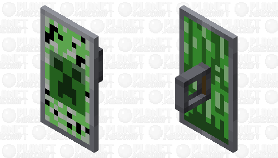 Creeper Shield Minecraft Mob Skin