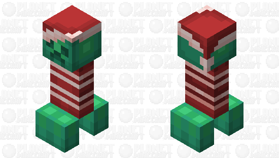 Christmas Creeper Minecraft Mob Skin