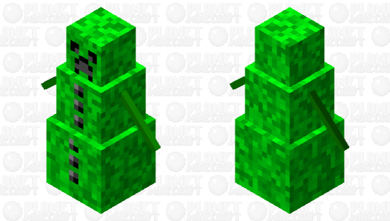 Creeper Snow Golem Minecraft Mob Skin