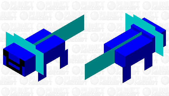 diamond axolotl Minecraft Mob Skin