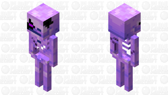 Corrupted skeleton,amethyst Destroyer Minecraft Mob Skin