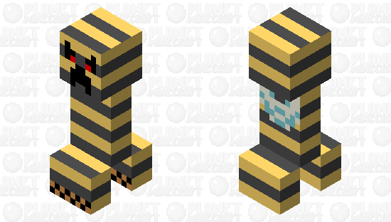 Angry Bee Creeper Minecraft Mob Skin