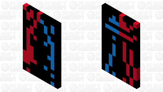 Red and Blue Gamer MAX Cape Minecraft Mob Skin