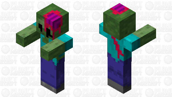 Creepy Zombie Texture Minecraft Mob Skin