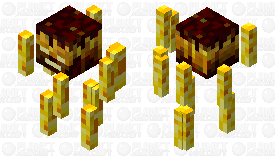 Skeleton style Blaze Minecraft Mob Skin