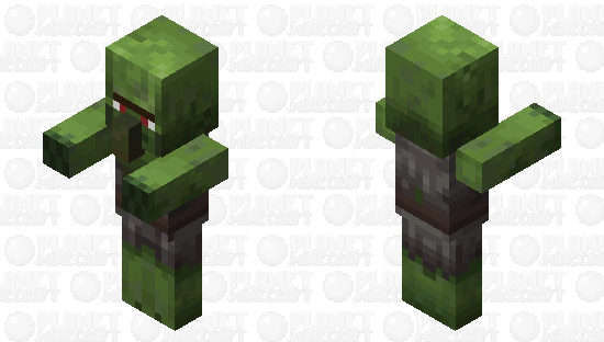 Clothless Zombie Villager Minecraft Mob Skin