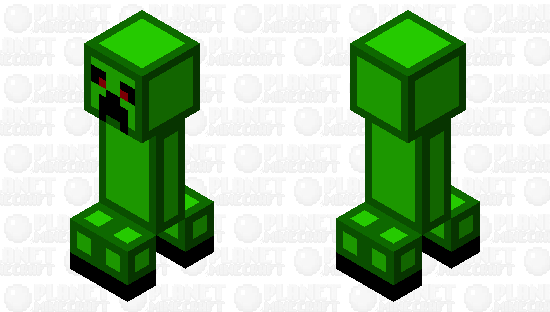 Creeper Retexture And Cartoon Minecraft Mob Skin