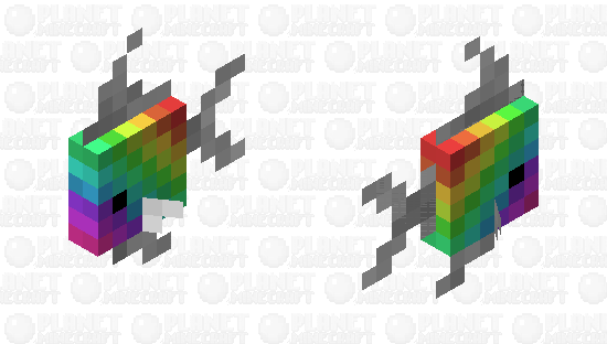 Rainbow Fish (Tropical Large) Minecraft Mob Skin