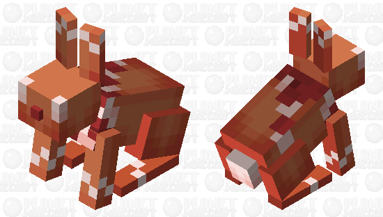 Gingerbread Rabbit Minecraft Mob Skin