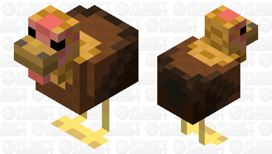 Red Junglefowl Hen Minecraft Mob Skin