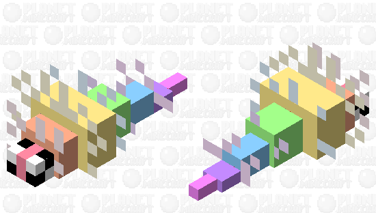 rainbow Silverfish Minecraft Mob Skin