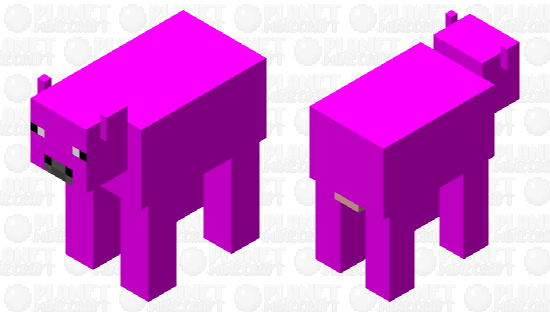 pink cow Minecraft Mob Skin