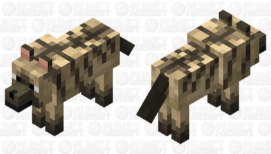 Striped Wolf Minecraft Mob Skin