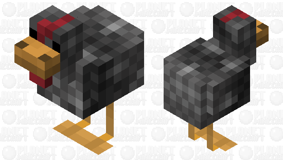 Gray Chicken (Plymouth Rock) Minecraft Mob Skin