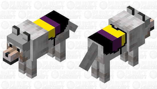 Non-binary wolf Minecraft Mob Skin
