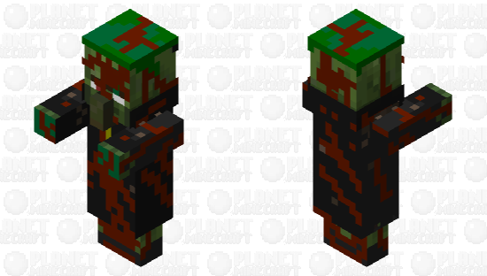 ZombieVillagerBrine with clothes and hair Minecraft Mob Skin