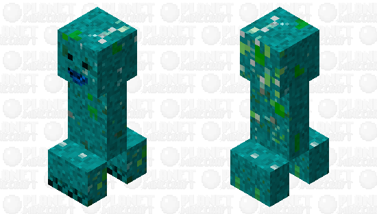 aqua creeper Minecraft Mob Skin