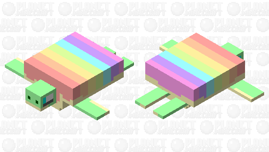 Tiered rainbow turtle Minecraft Mob Skin