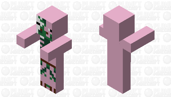 Zombie Pigman Minecraft Mob Skin