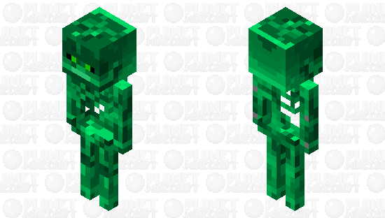 Green skeleton Minecraft Mob Skin