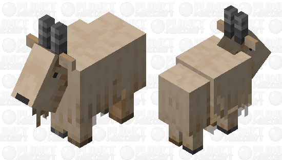 Brown goat Minecraft Mob Skin