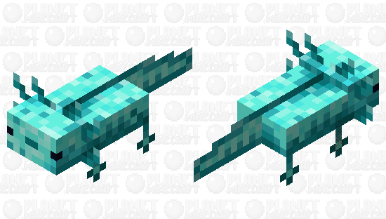 Diamond Axolotl Minecraft Mob Skin