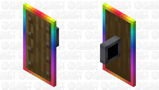 Rainbow Accented Shield Minecraft Mob Skin