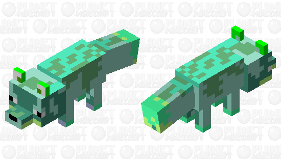 Emerald Fox Minecraft Mob Skin