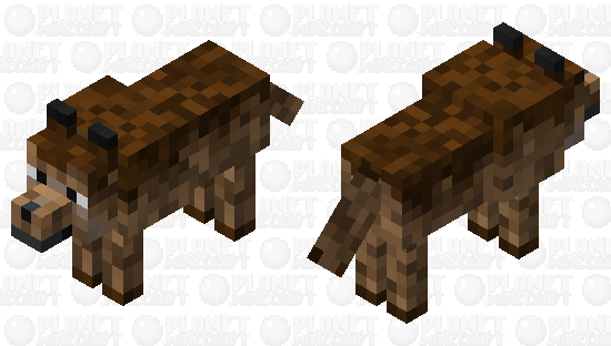 Shaggy Brown dog Minecraft Mob Skin