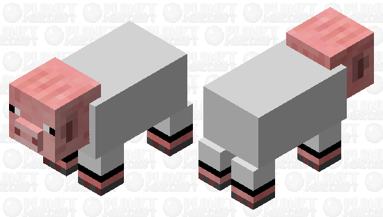 Pig In White Minecraft Mob Skin