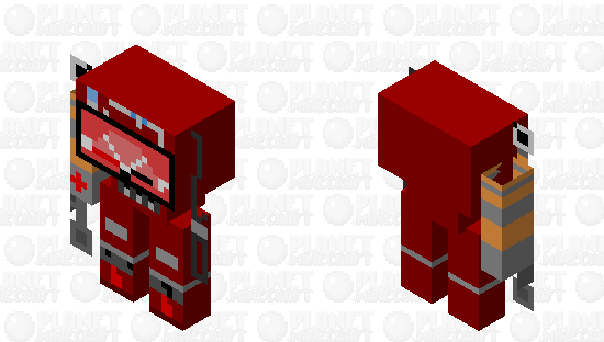RED Dispenser Minecraft Mob Skin