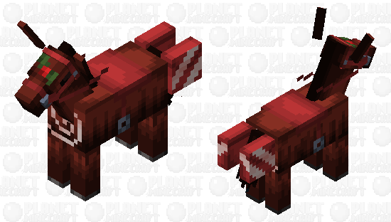 Yule log Mule Minecraft Mob Skin