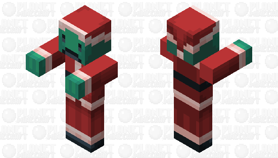 Santa Zombie Minecraft Mob Skin