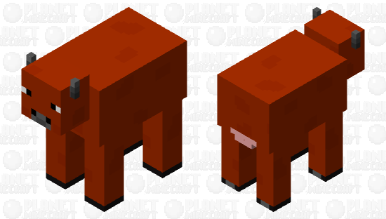 Reddish brown cow 2 Minecraft Mob Skin